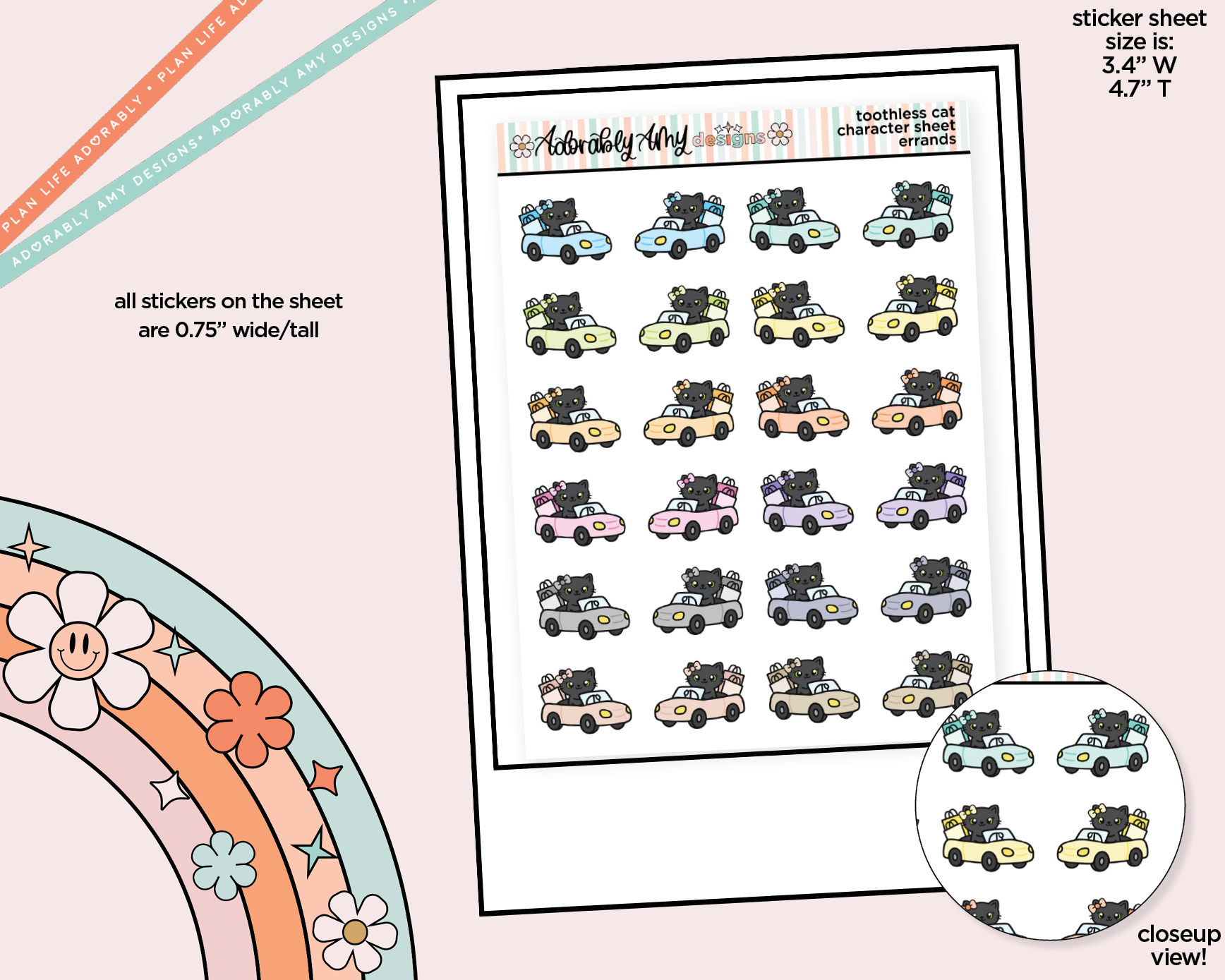 Toothless Cat Run Errands - Out Driving Decoration Character Planner S ...